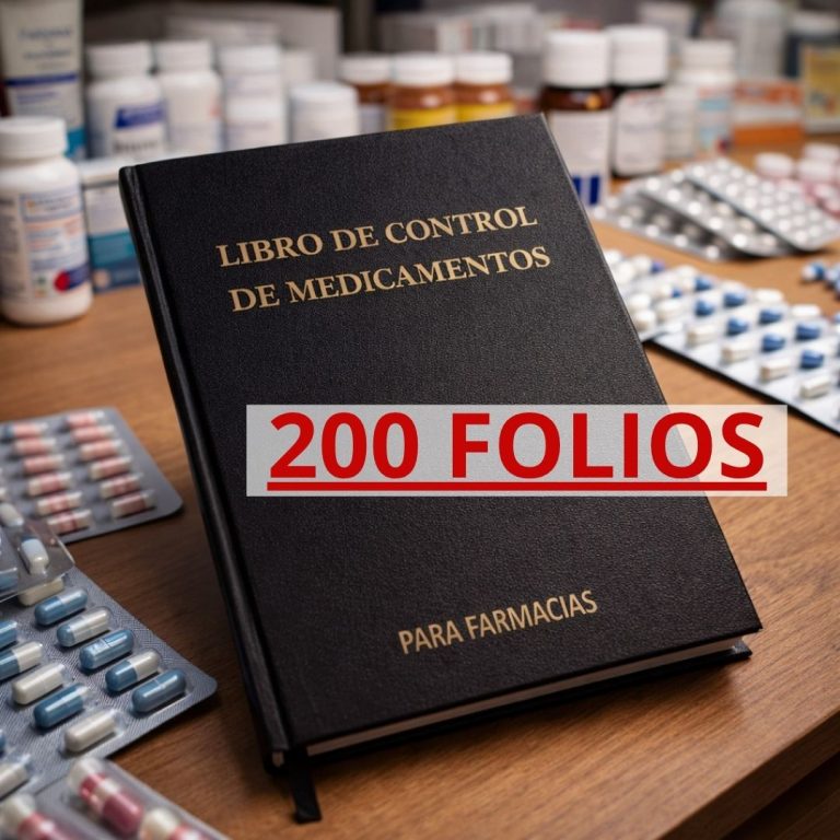 Libro de Control 200 folios para Farmacias - Asesores Químicos.